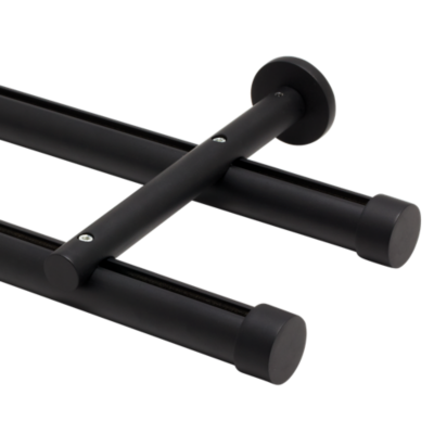 1 1/8" Double Rod Kit | Wall Mount 8' /MK | AriA Metal Hardware