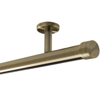 1 1/8" Single Rod Kit | Ceiling Mount 12' /AB | AriA Metal Hardware