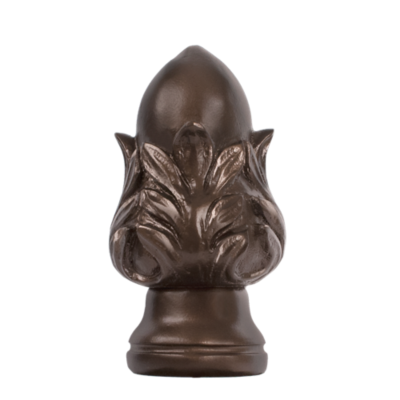 3" Crowned Acorn Finial /BZ | Finestra Custom Hardware