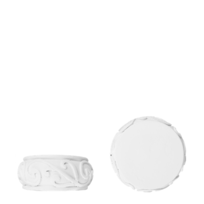 2" Iron Scroll End Cap /WH | Finestra Custom Hardware