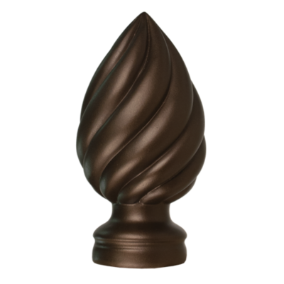 3" Swirl Finial /BZ | Finestra Custom Hardware