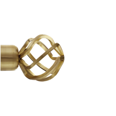 1 1/8" Bird Cage Finial, Brushed Brass | Rowley