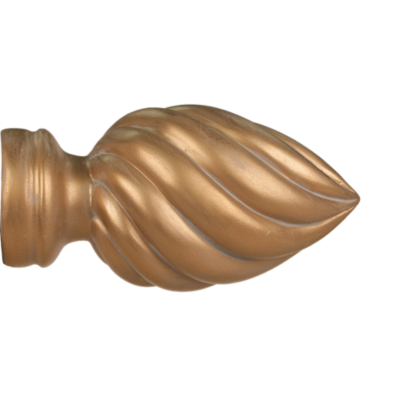 3" Swirl Finial /GLD | Finestra Custom Hardware